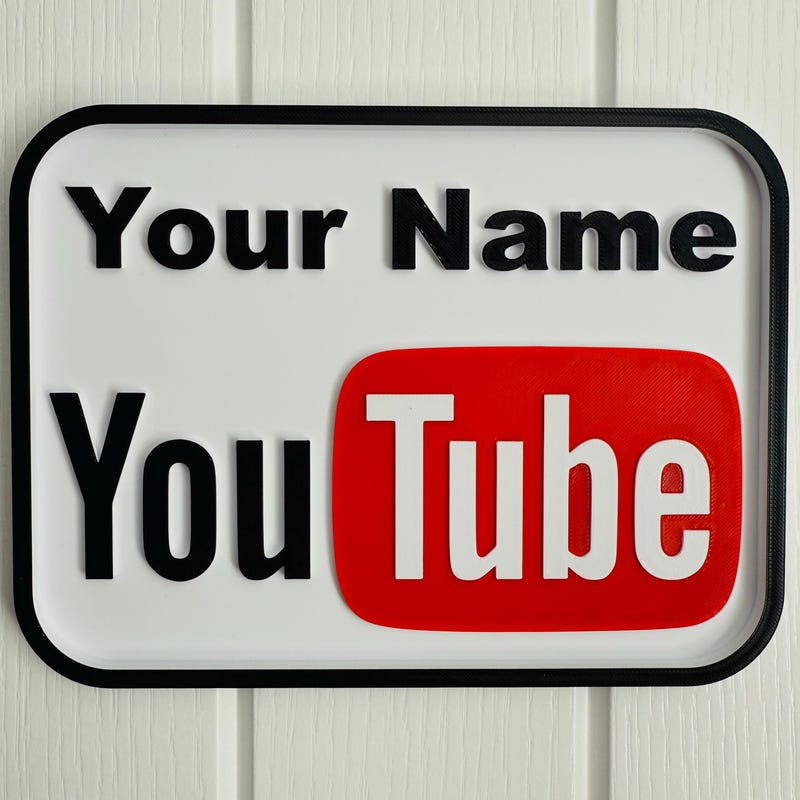 Youtube Plaque - Etsy UK