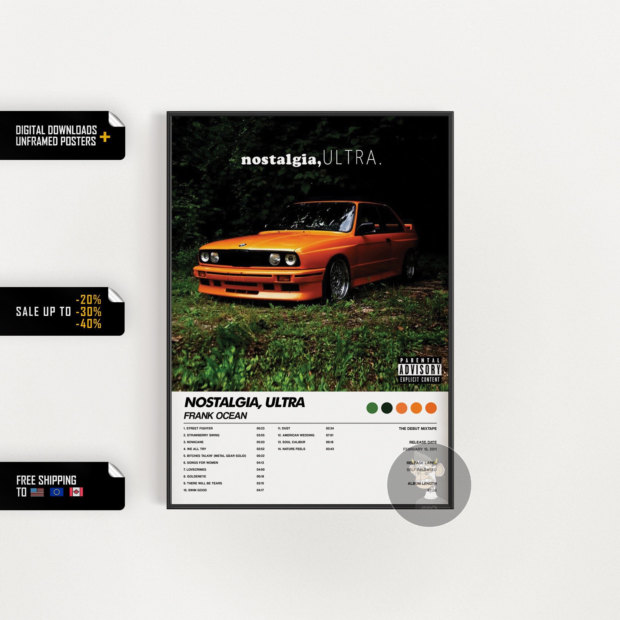 Frank Ocean - Nostalgia, Ultra - Album Cover Posters - Nostalgia Ultra