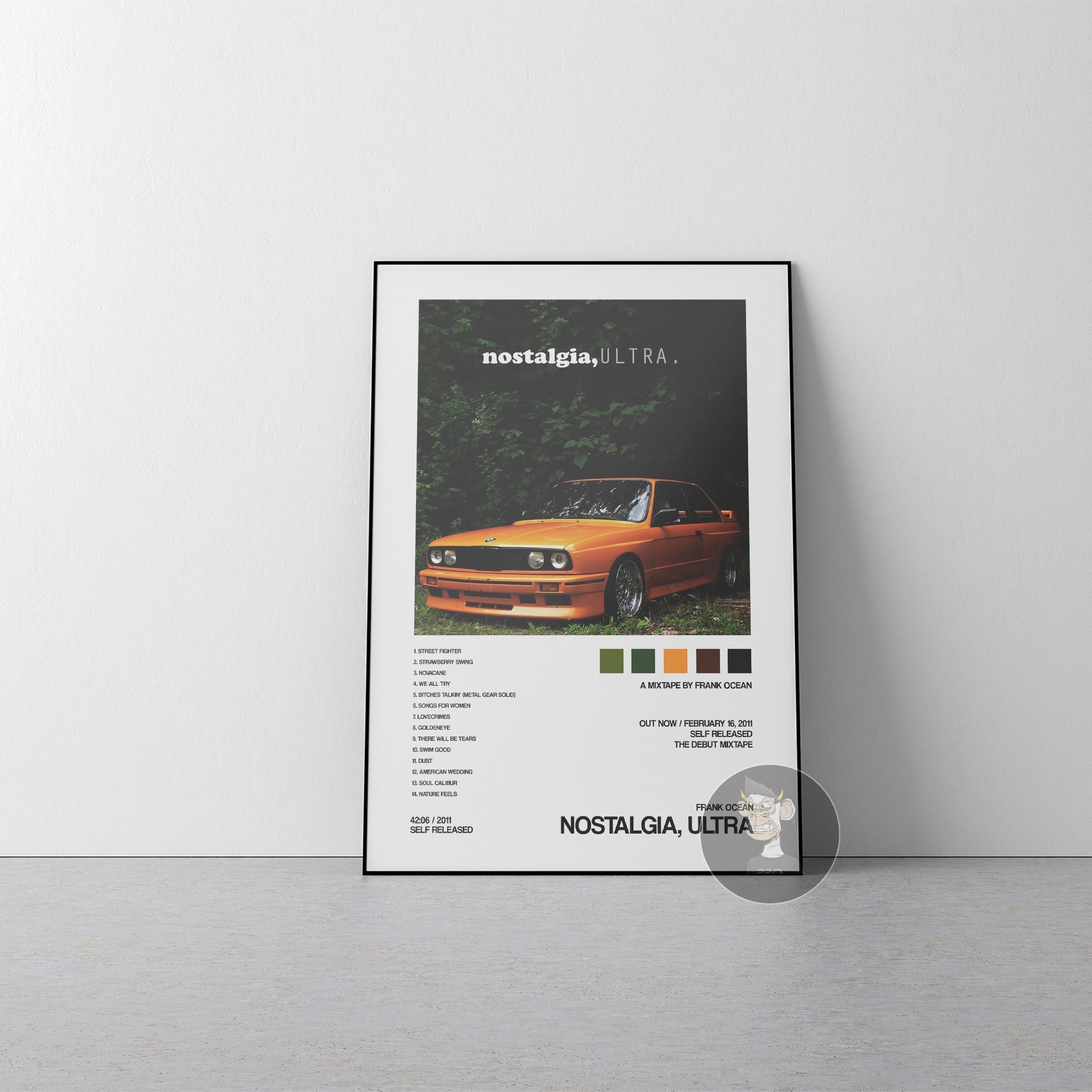 Frank Ocean - Nostalgia, Ultra - Album Cover Posters