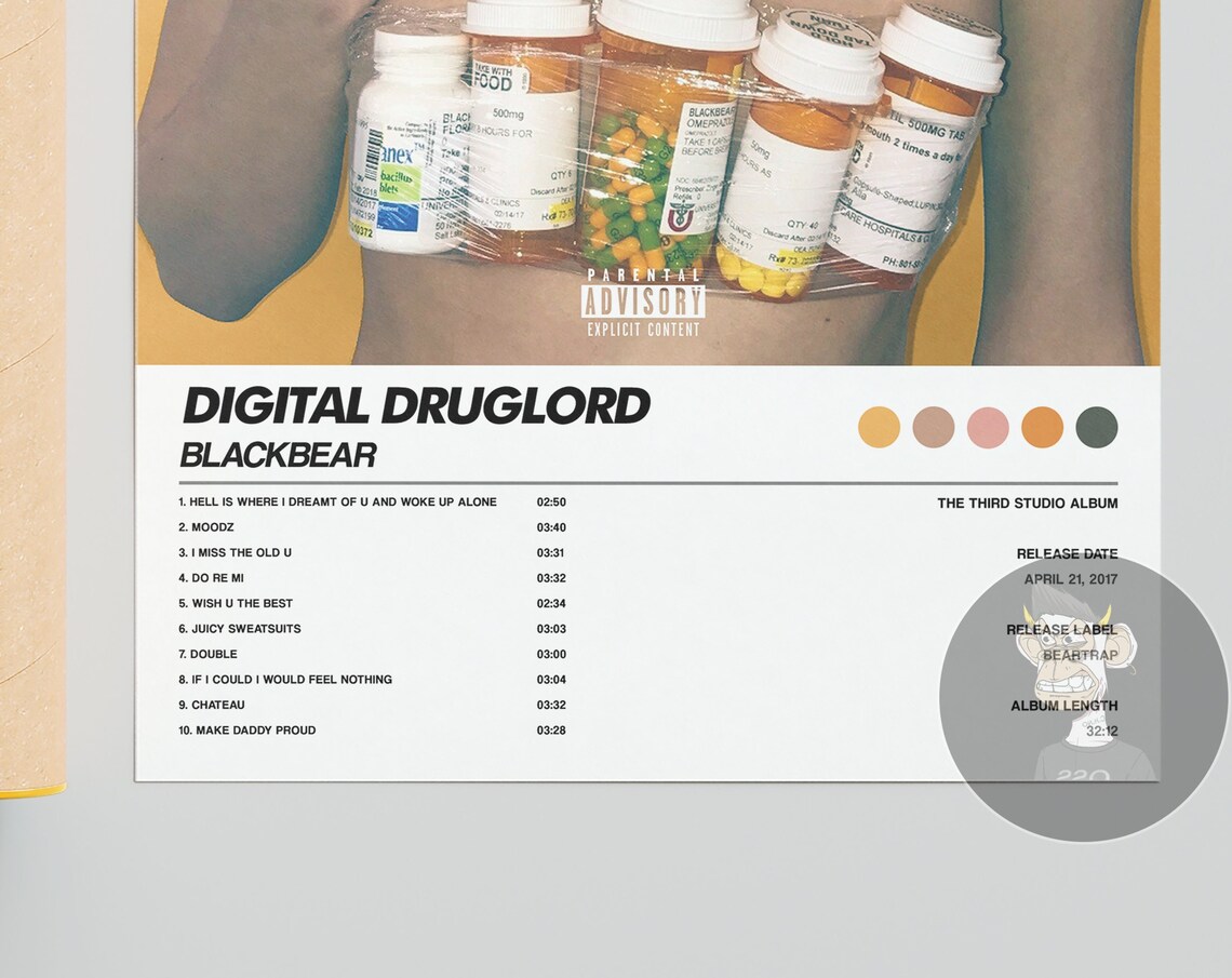 Blackbear Digital Druglord Album Cover Poster - Etsy