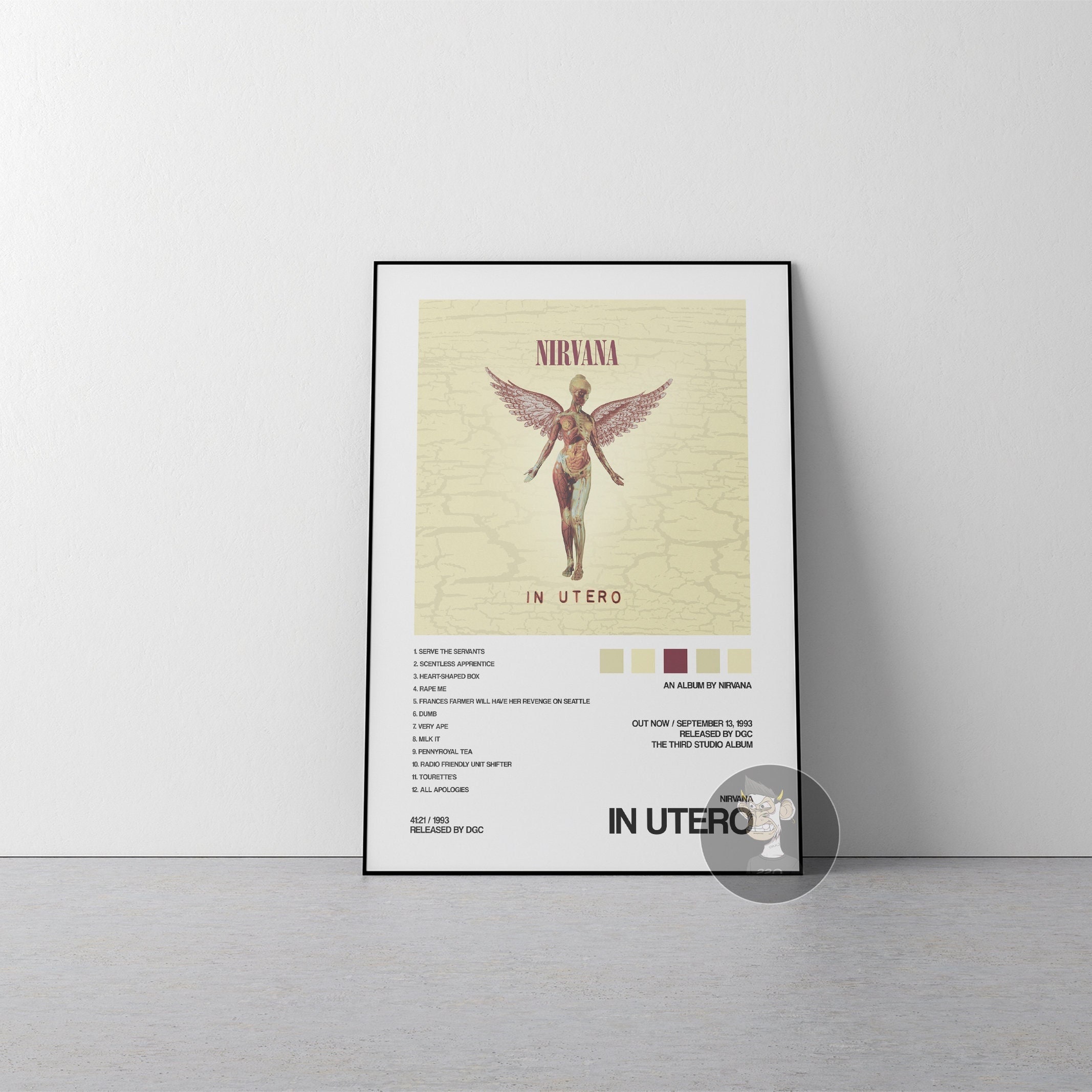 Nirvana - In Utero - album cover posters sold by mila | SKU 538111 ...