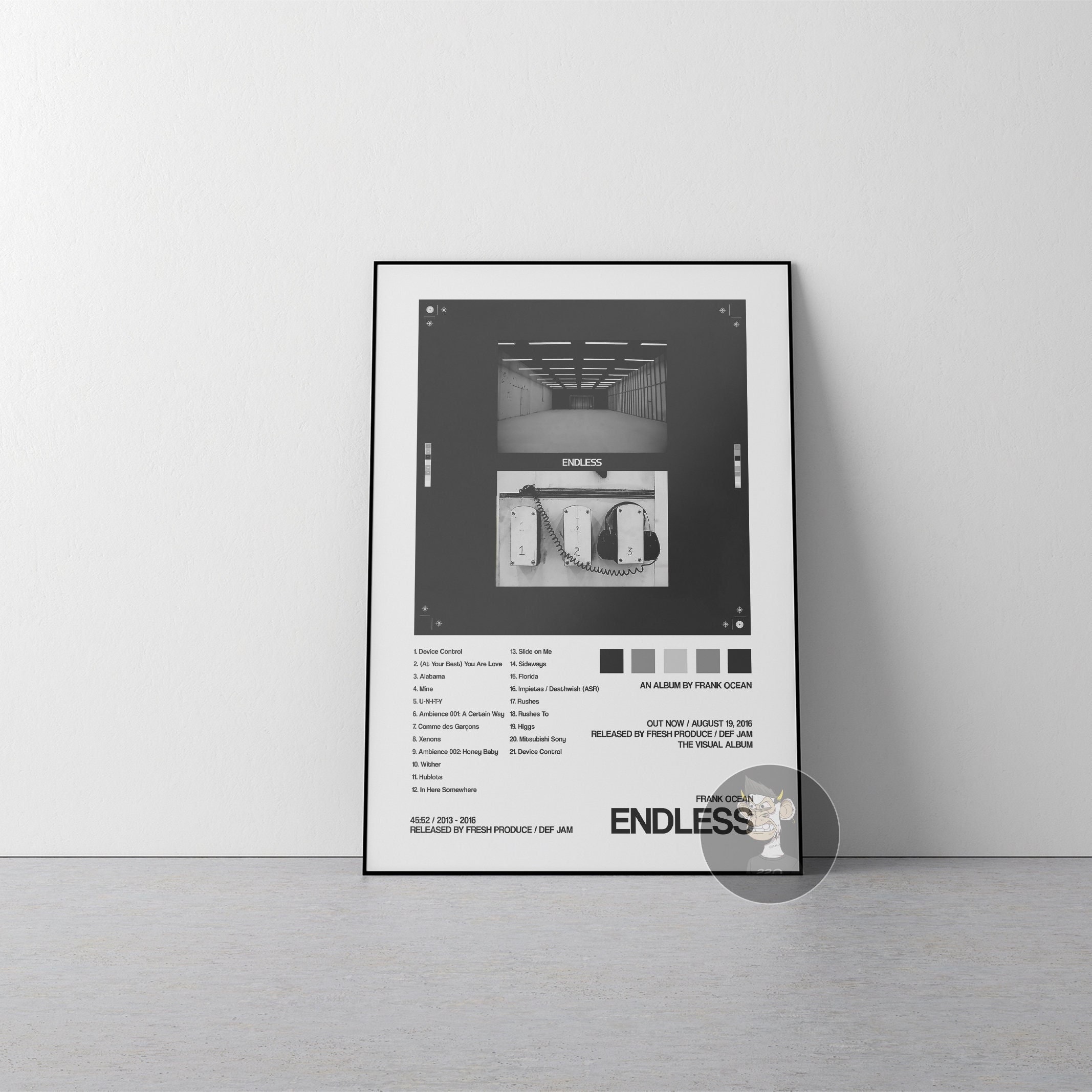 Frank Ocean - Endless - Album Cover Posters