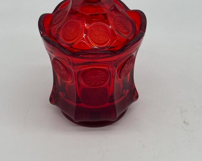 Fostoria Ruby Red Coin Candy Dish - Etsy