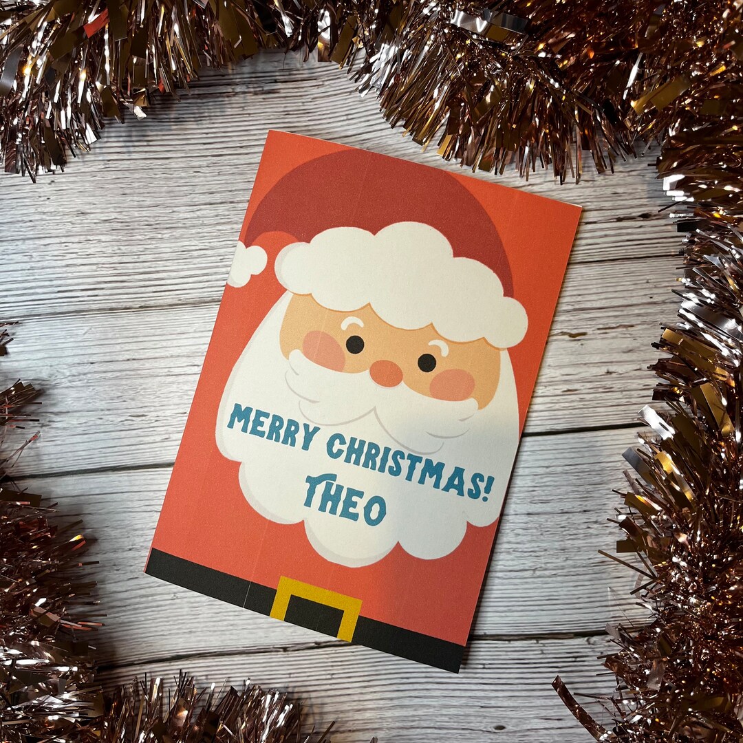 Father Christmas Cards Personalised Special Meaning Minimalist Family ...