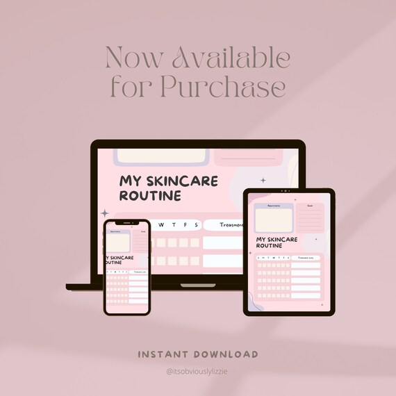 Digital Skincare Tracker Digital Planner Goodnotes Planner | Etsy