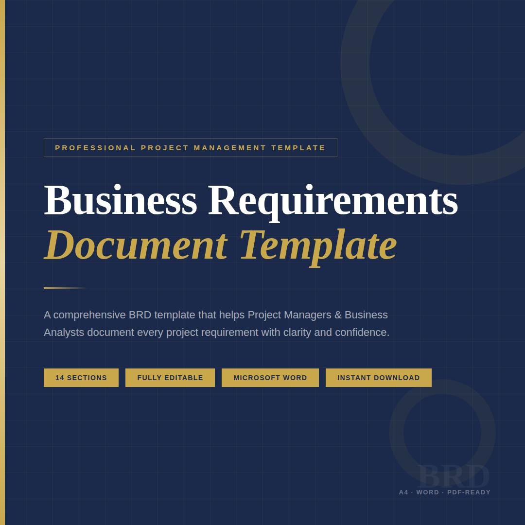 Business Requirements Document Template | BRD Template | Project ...