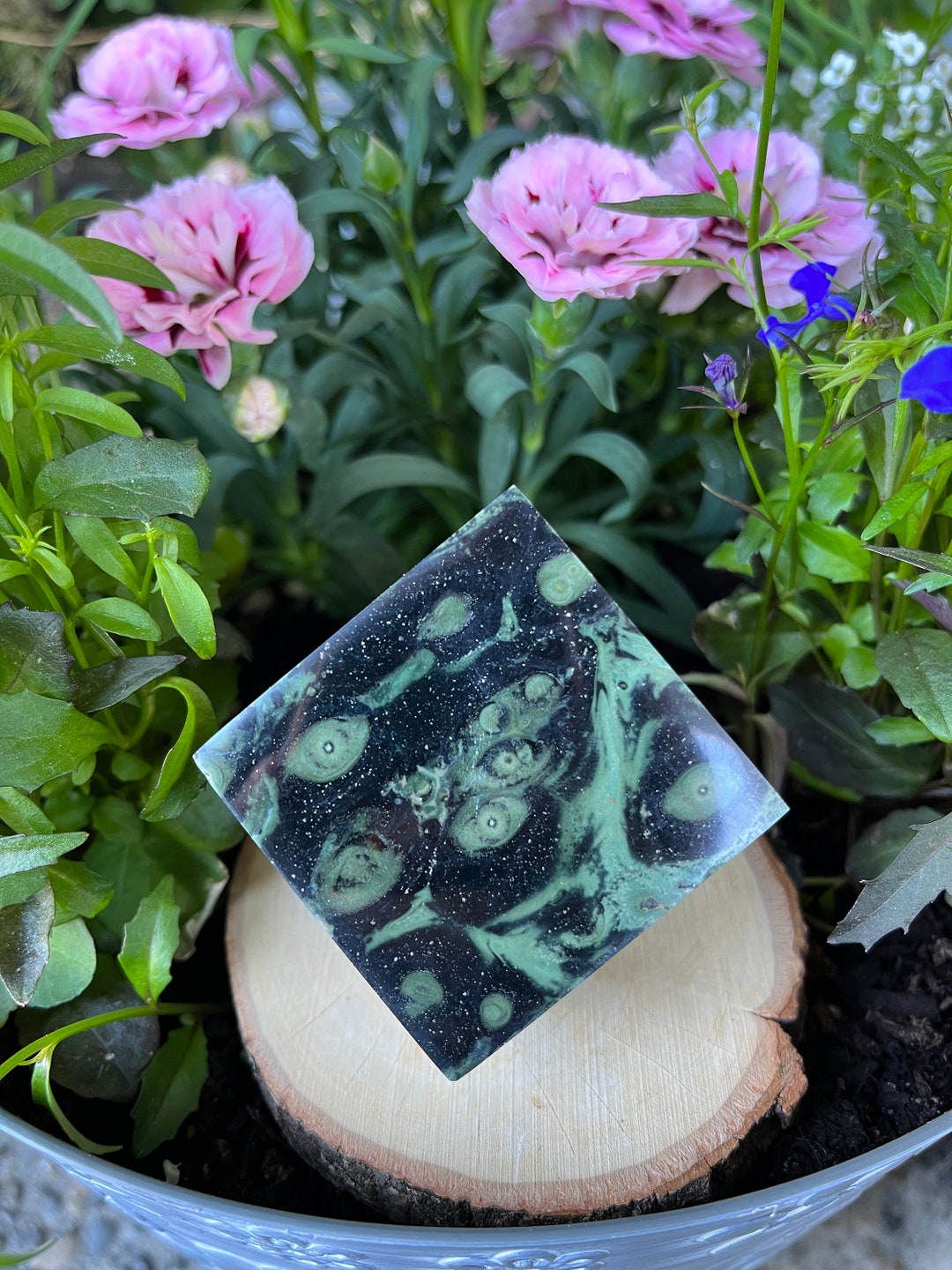Kambaba Jasper Cube - Etsy