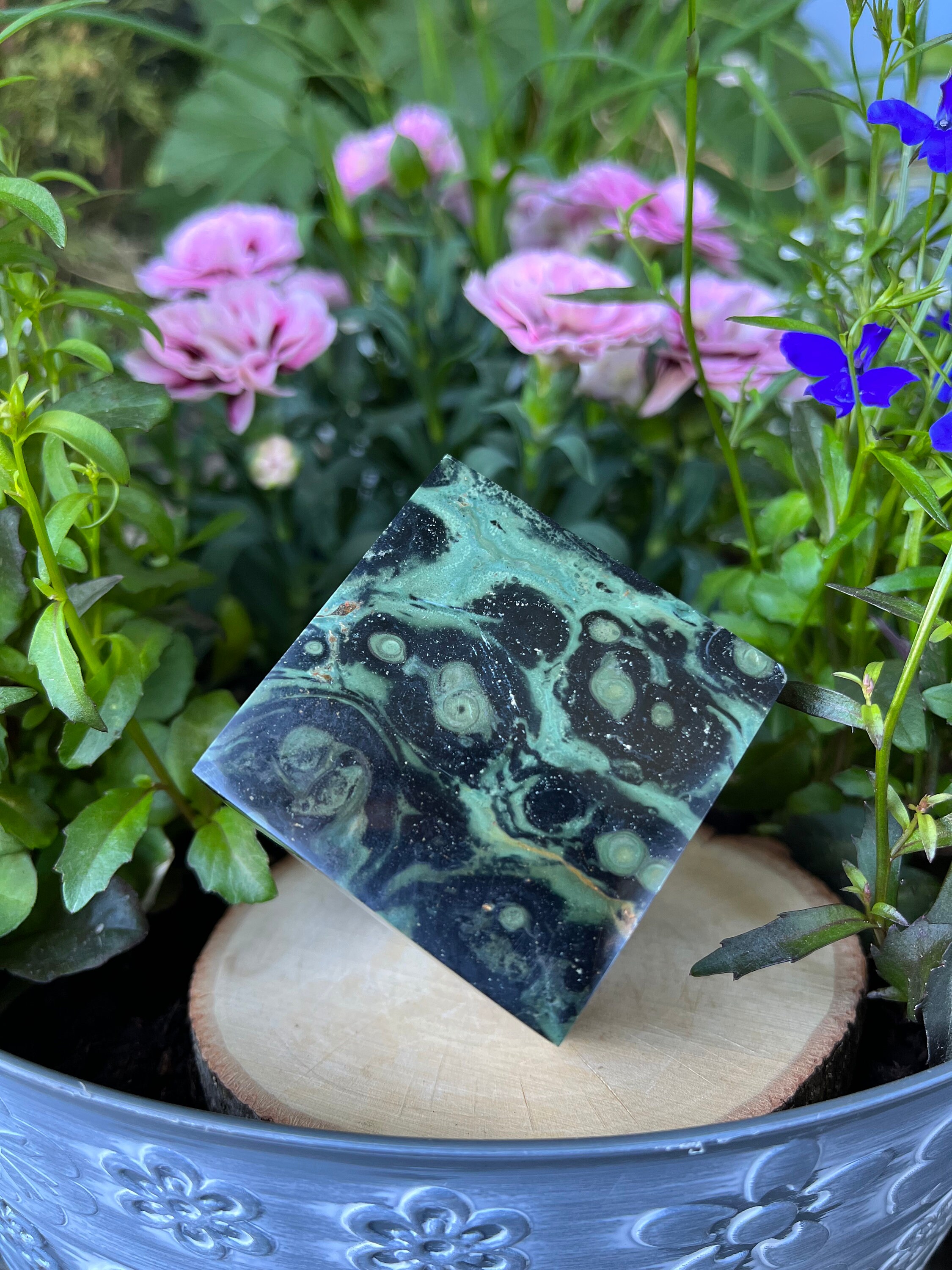 Kambaba Jasper Cube - Etsy