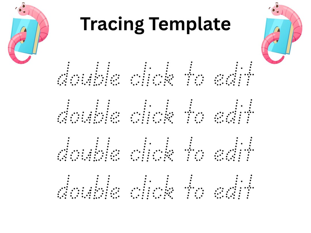 Editable Traceable Template - Etsy