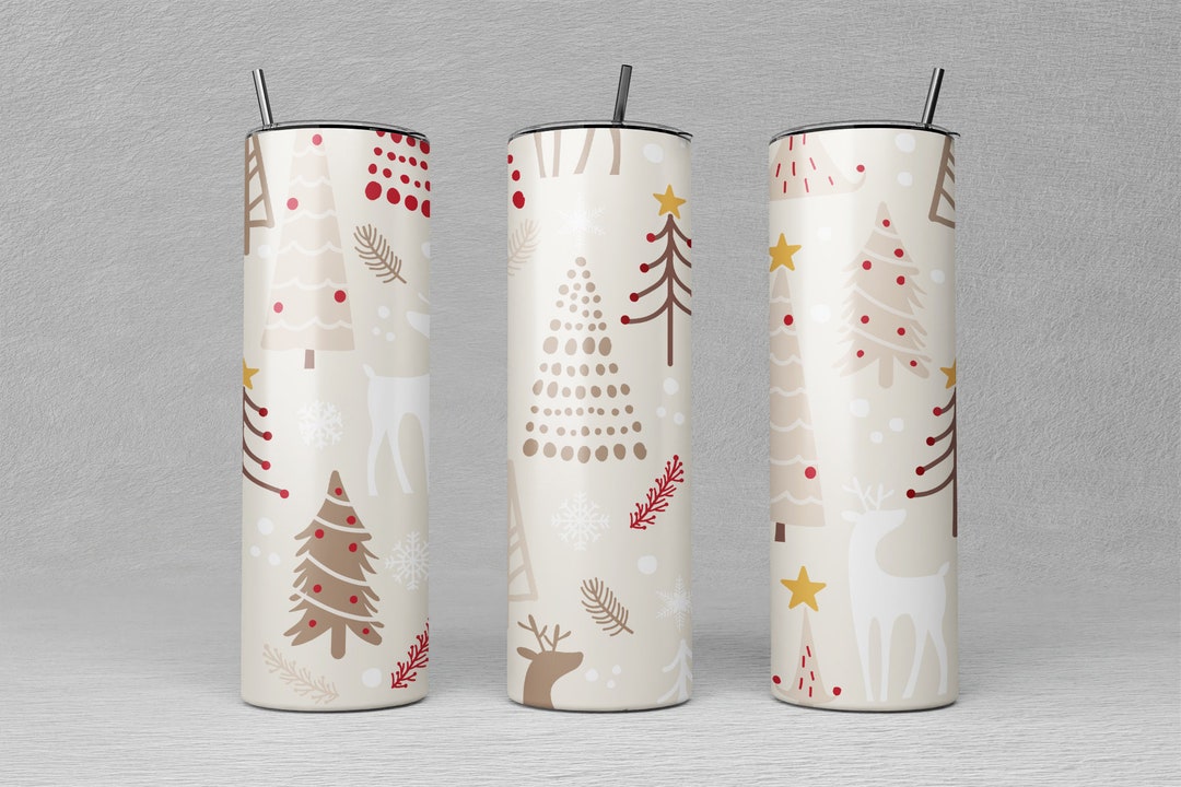 Christmas Tree Tumbler Wrap: 20oz Skinny Tumbler Design (PNG Digital ...