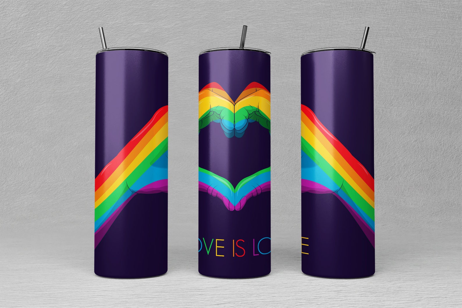 Lgbt Pride 20oz Skinny Tumbler Design Lgbt Sublimation Wrap Etsy