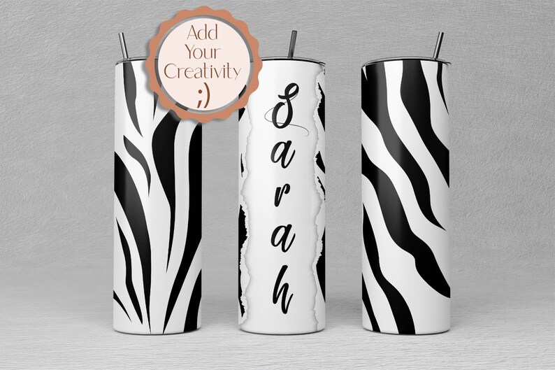 Zebra Print Tumbler Design: 20oz Skinny Sublimation (PNG) - Etsy