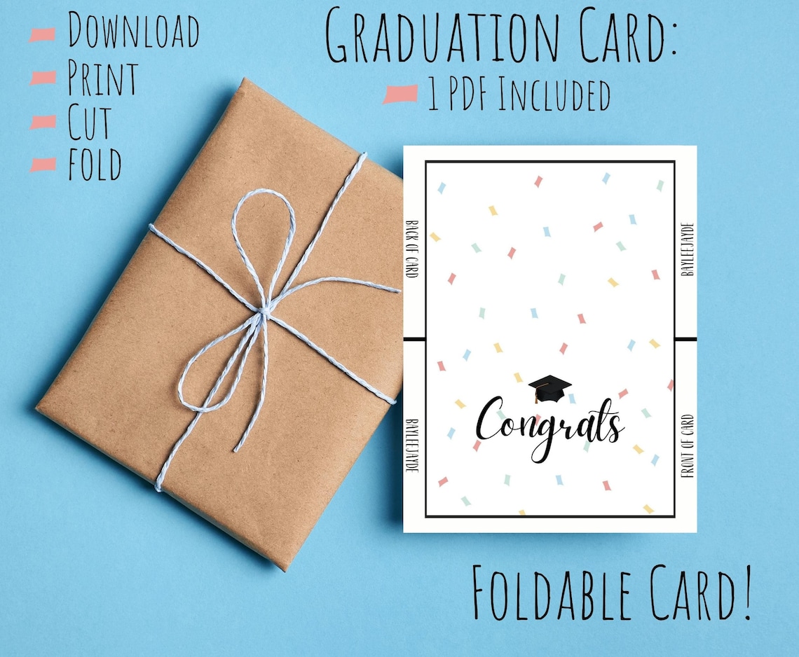 Graduation Card Printable| Graduation Card| Printable Graduation Card ...