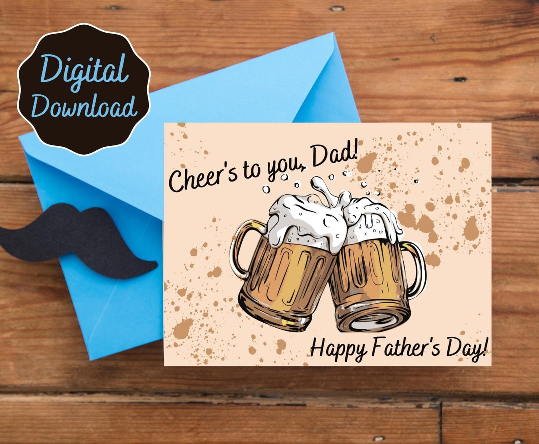 Happy Father's Day Card Printable| Father's Day Card| Digital Download ...