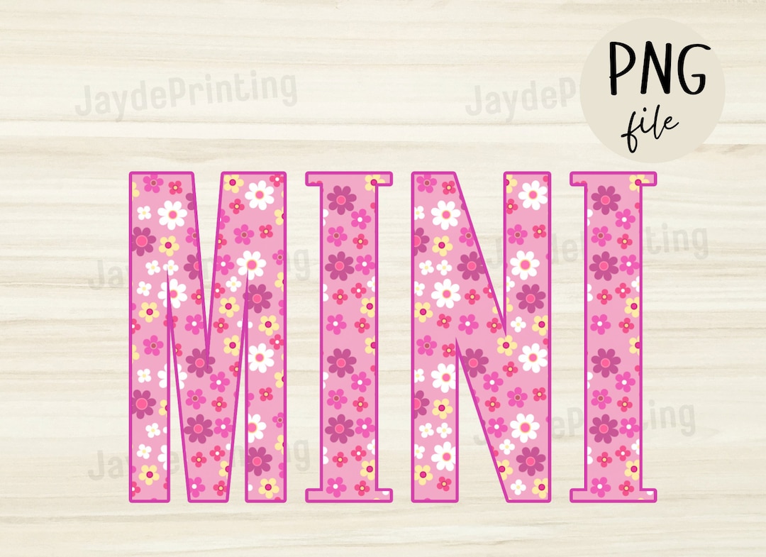 Mini Png Design Pink Floral Mini Printable Instant Download Mothers Day ...