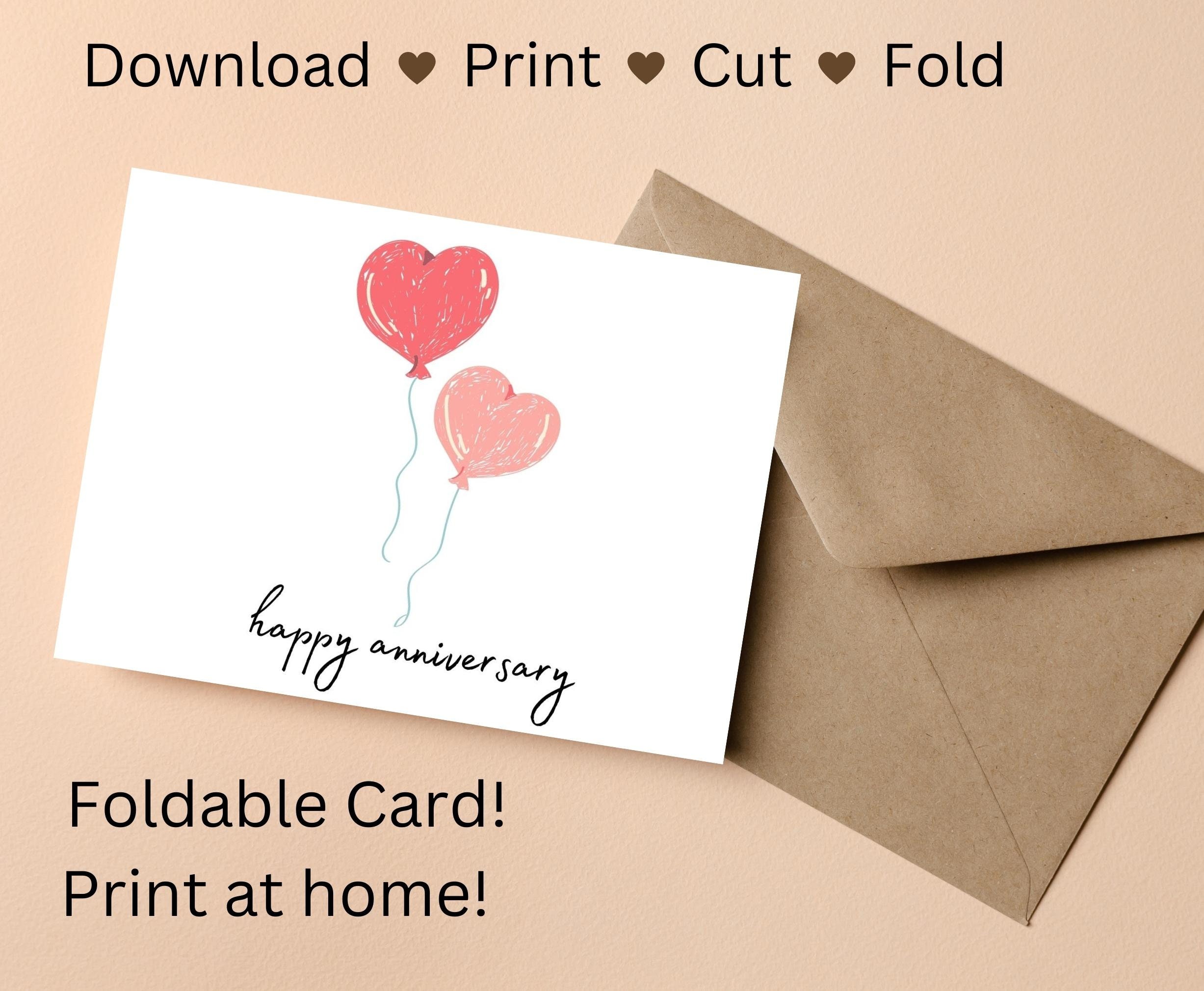 Happy Anniversary Card| Printable Anniversary Card| Digital Download ...