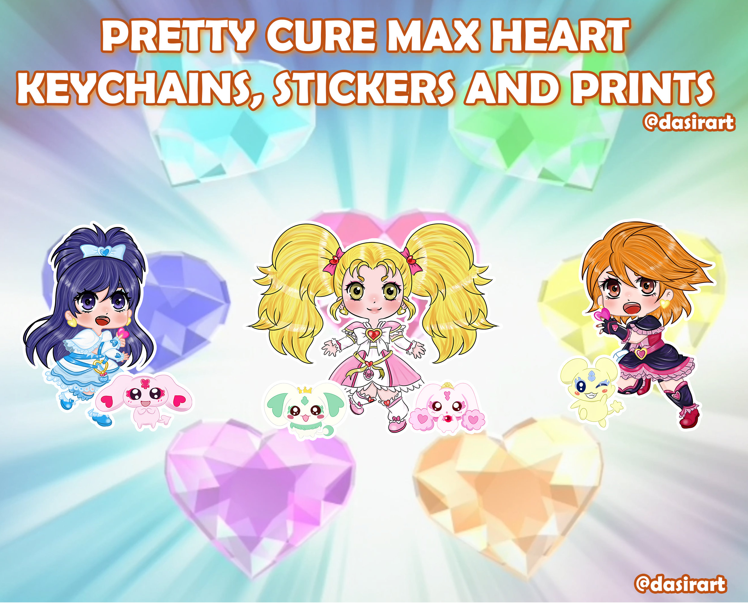 Pretty Cure Precure Keychains Max 1gen - Etsy