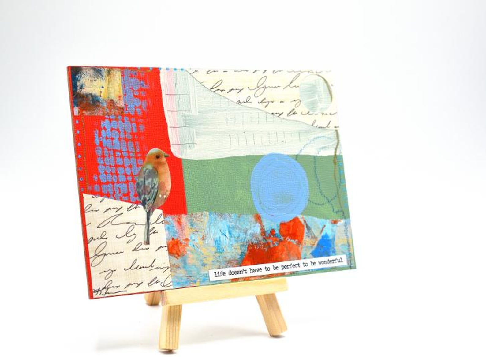 Collage Art Set, Acrylics, Mixed Media, Original, Handmade, Set of ...
