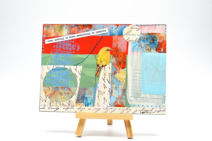 Collage Art Set, Acrylics, Mixed Media, Original, Handmade, Set of ...