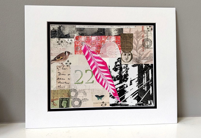 Nature Collage Wall Art, Handmade, Mixed Media, Original, 11 X 14 ...