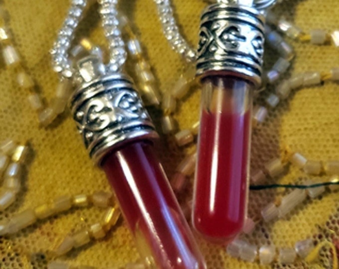 Sterling Silver Blood Vial Pendant Kit Lovers Includes Anticoagulant ...