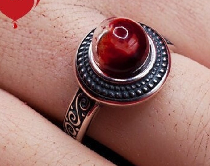 Sterling Bloodvial Ring & Anticoagulant (bloodbond Rope and Scroll ...