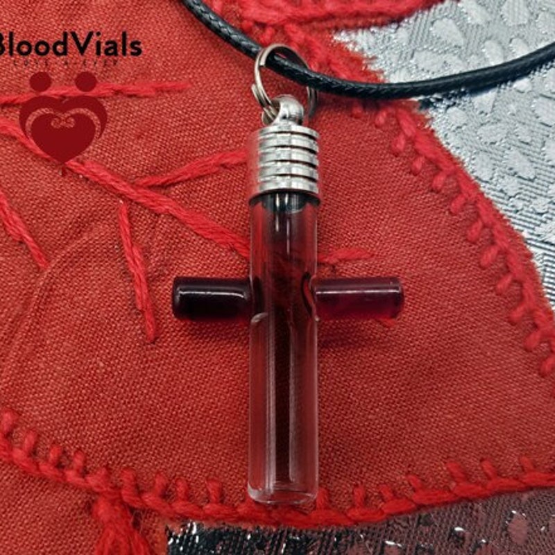 Red Heart Vial Necklace - Etsy