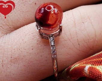Sterling Bloodvial Ring & Anticoagulant (bloodbond Silver Sparkle Crown ...