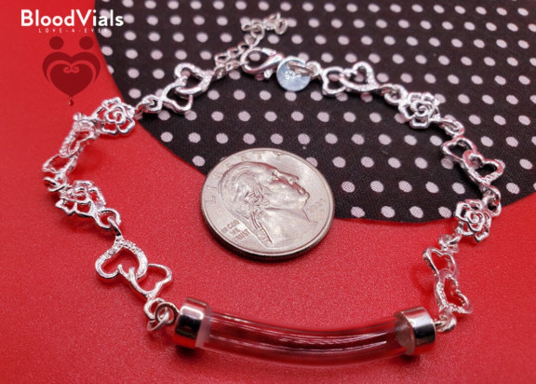 Sterling Bloodvial Bracelet & Anticoagulant - Bloodbond 925 Silver ...