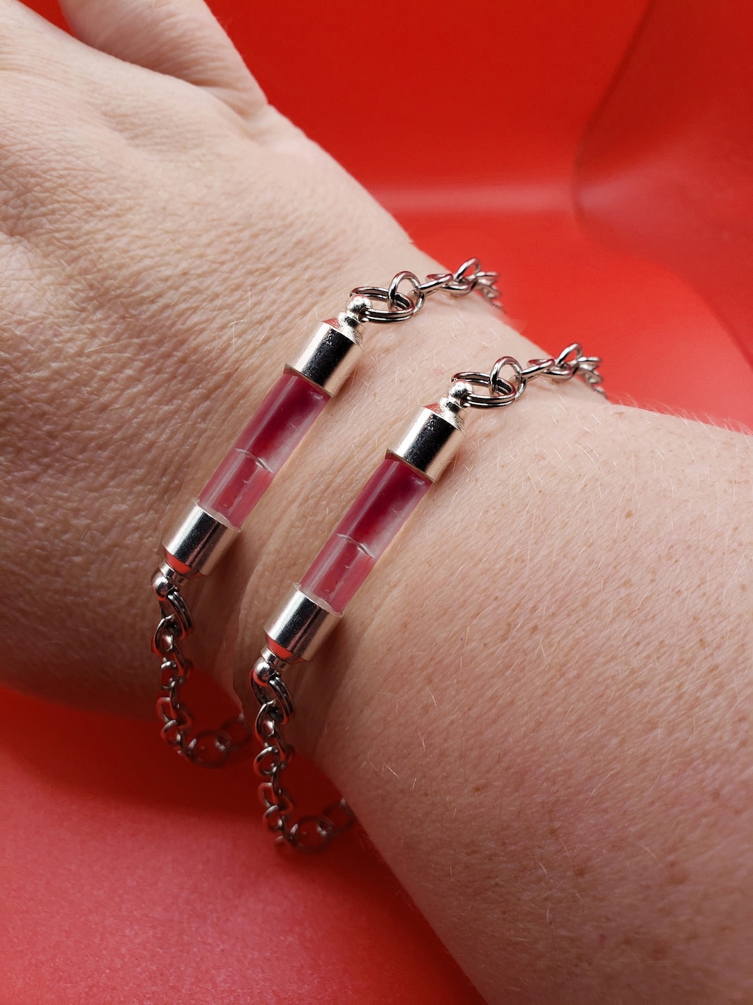 2 Screw Top Blood Vial Bracelets With Anticoagulant Blood - Etsy