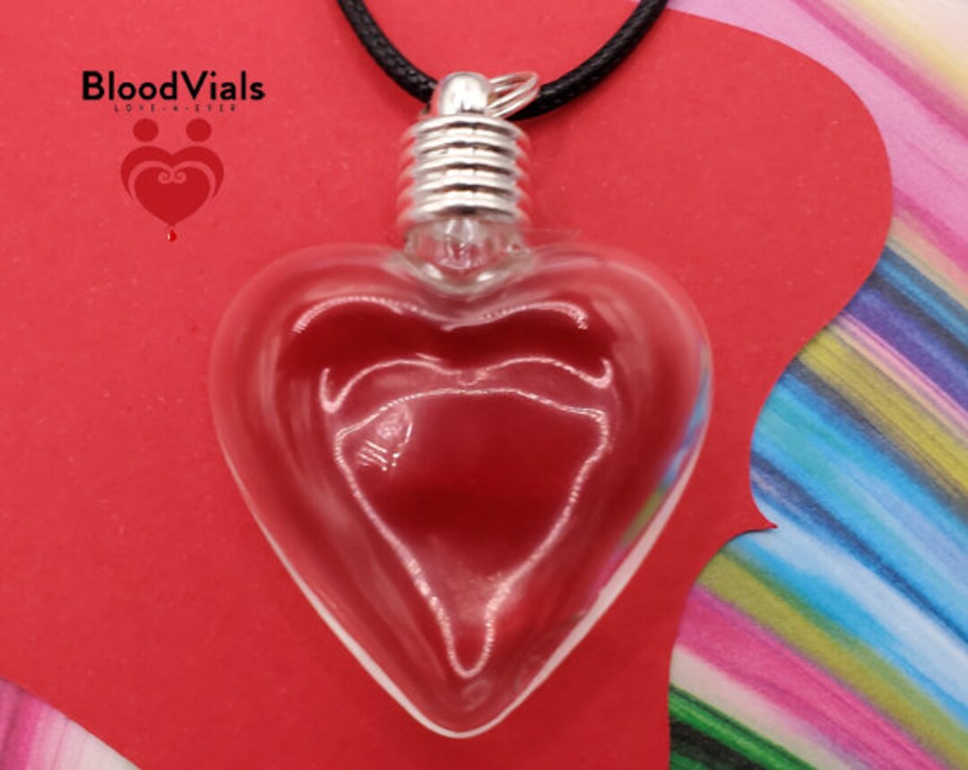 1 Big Bold Heart Blood Vials With Anticoagulant (bloodbond) With 18 ...