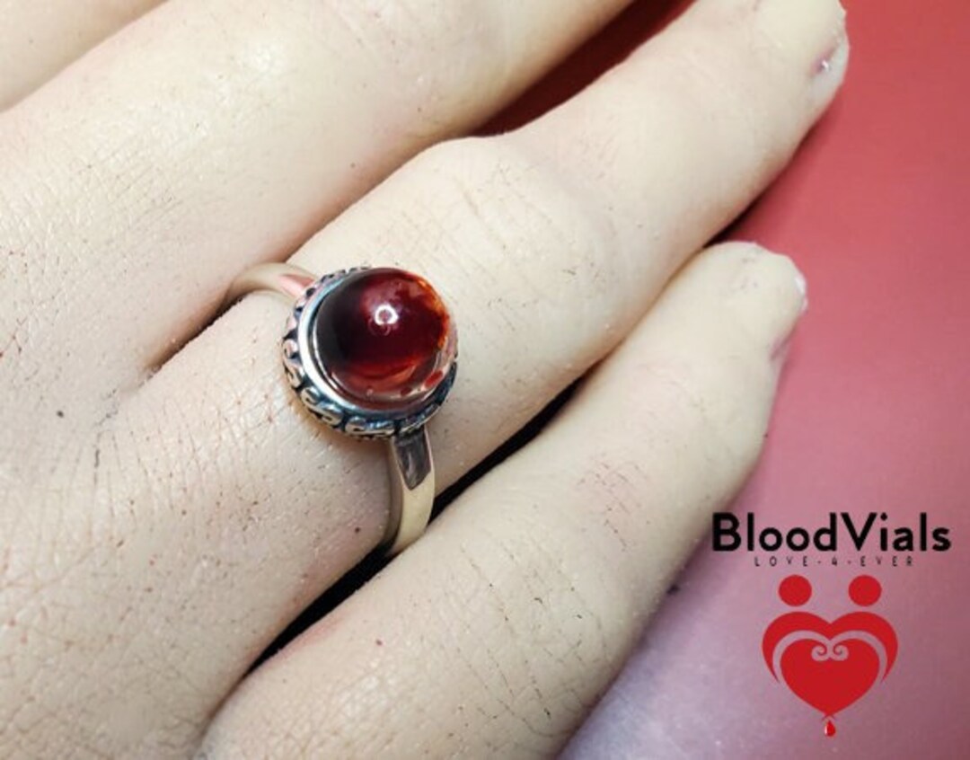 Sterling Bloodvial Ring & Anticoagulant (bloodbond Silver Swirl ...