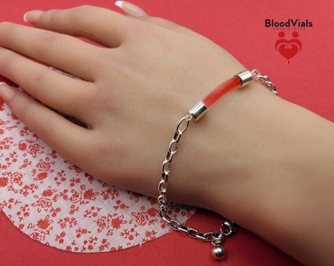 Sterling Bloodvial Bracelet & Anticoagulant - Bloodbond 925 Silver Ball ...