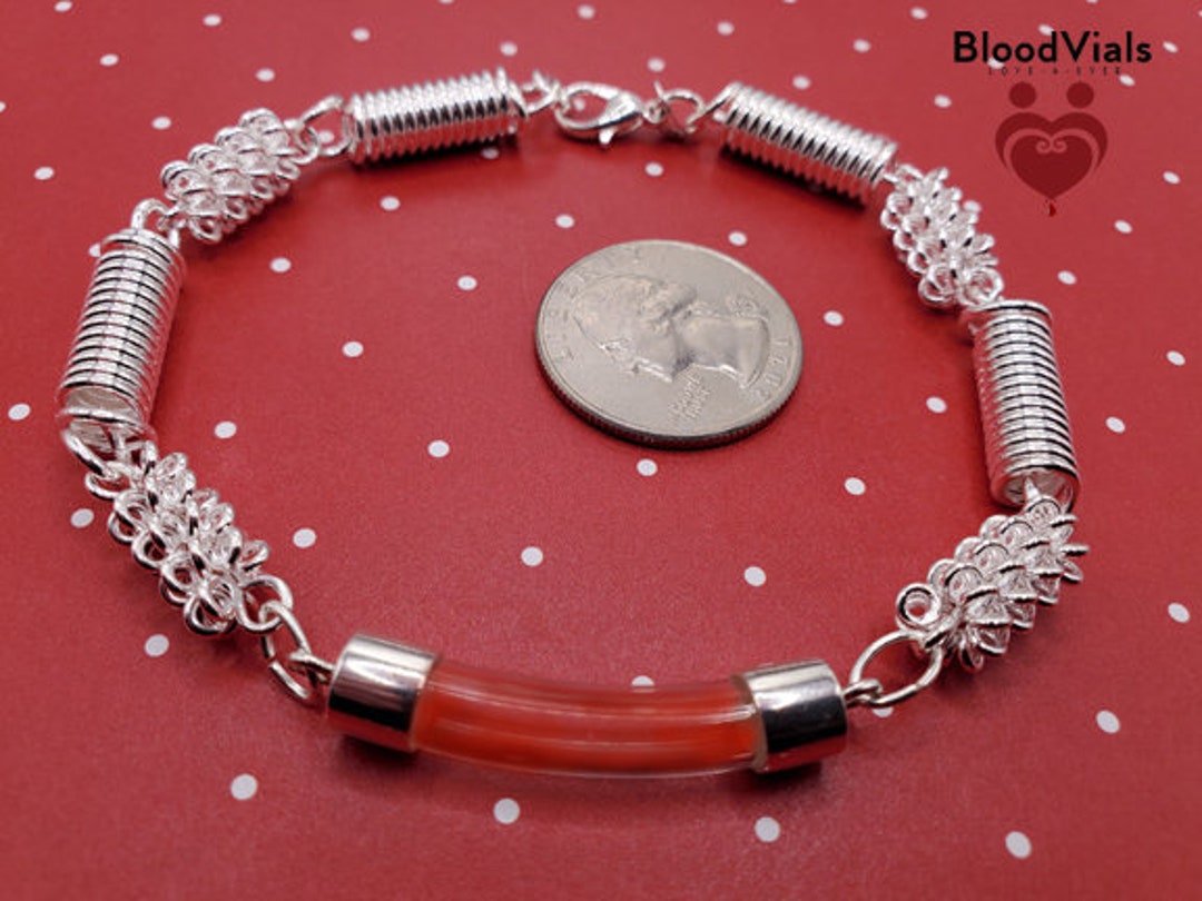 Sterling Bloodvial Bracelet & Anticoagulant - Bloodbond 925 Silver Coil ...