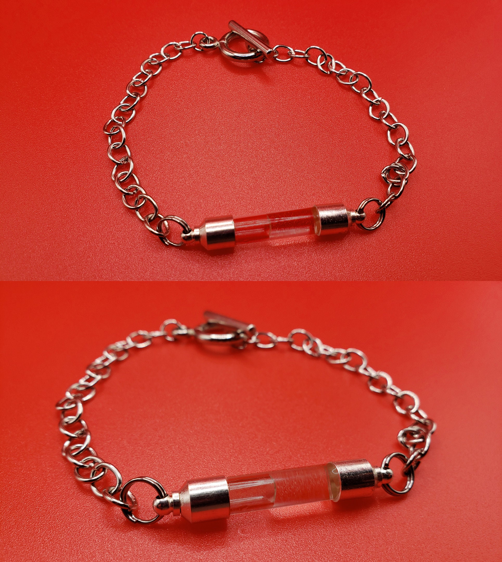 2 Screw Top Blood Vial Bracelets With Anticoagulant Blood - Etsy