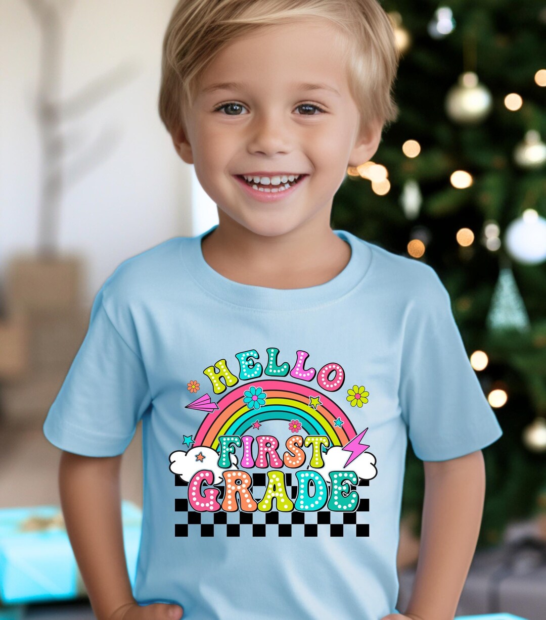 Hello First Grade Shirt | First Day of School shirt, Back to School ...