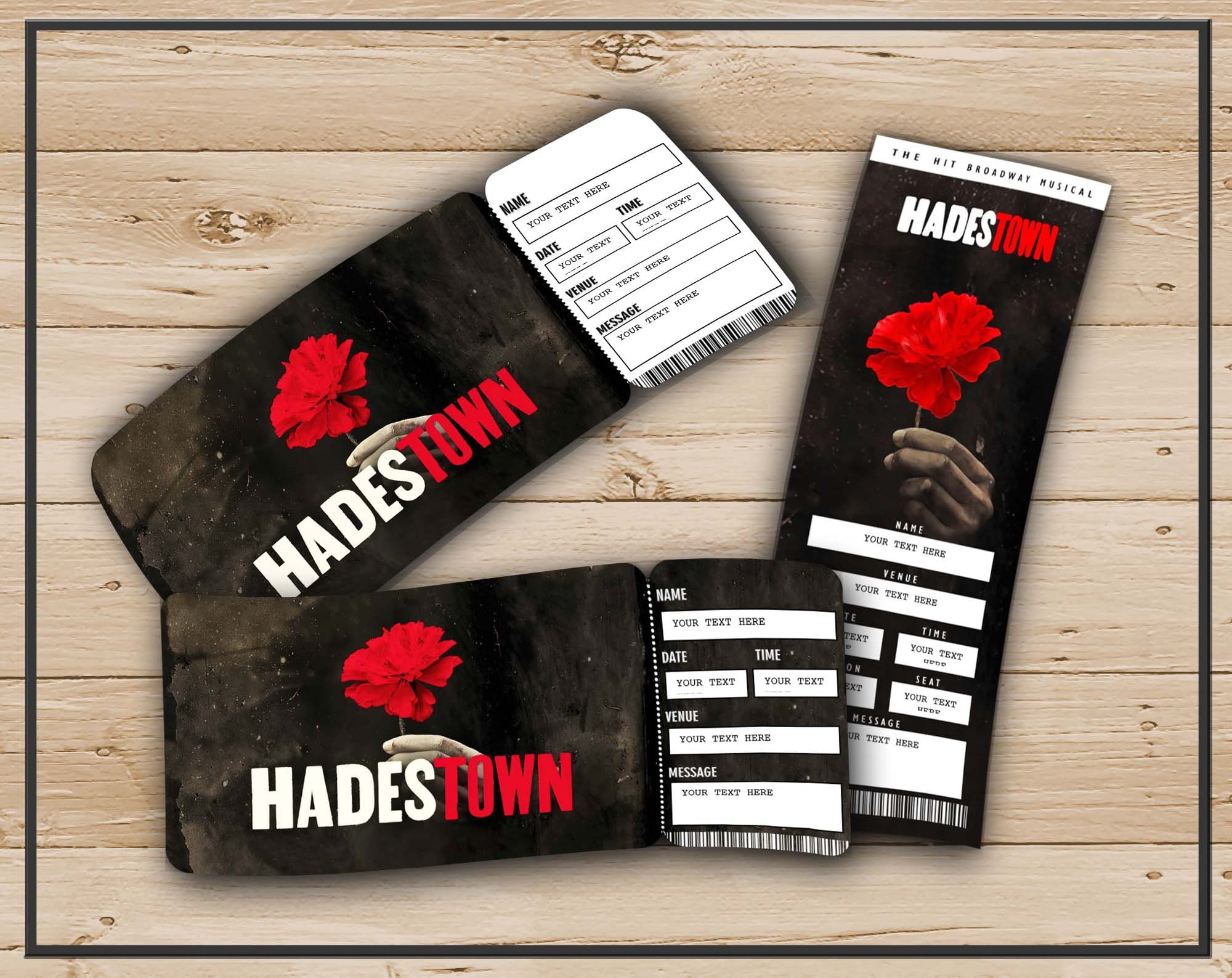HADESTOWN Broadway Ticket Printable: Editable Surprise Gift (PDF & Word ...