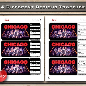 Chicago Printable Broadway Surprise Ticket. Editable Musical Theatre ...