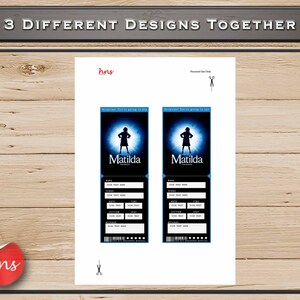 Matilda Printable Broadway Surprise Ticket. Editable Musical Theatre ...