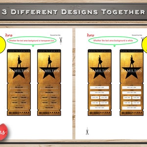 Hamilton Printable Broadway Surprise Ticket. Editable Musical Theatre ...
