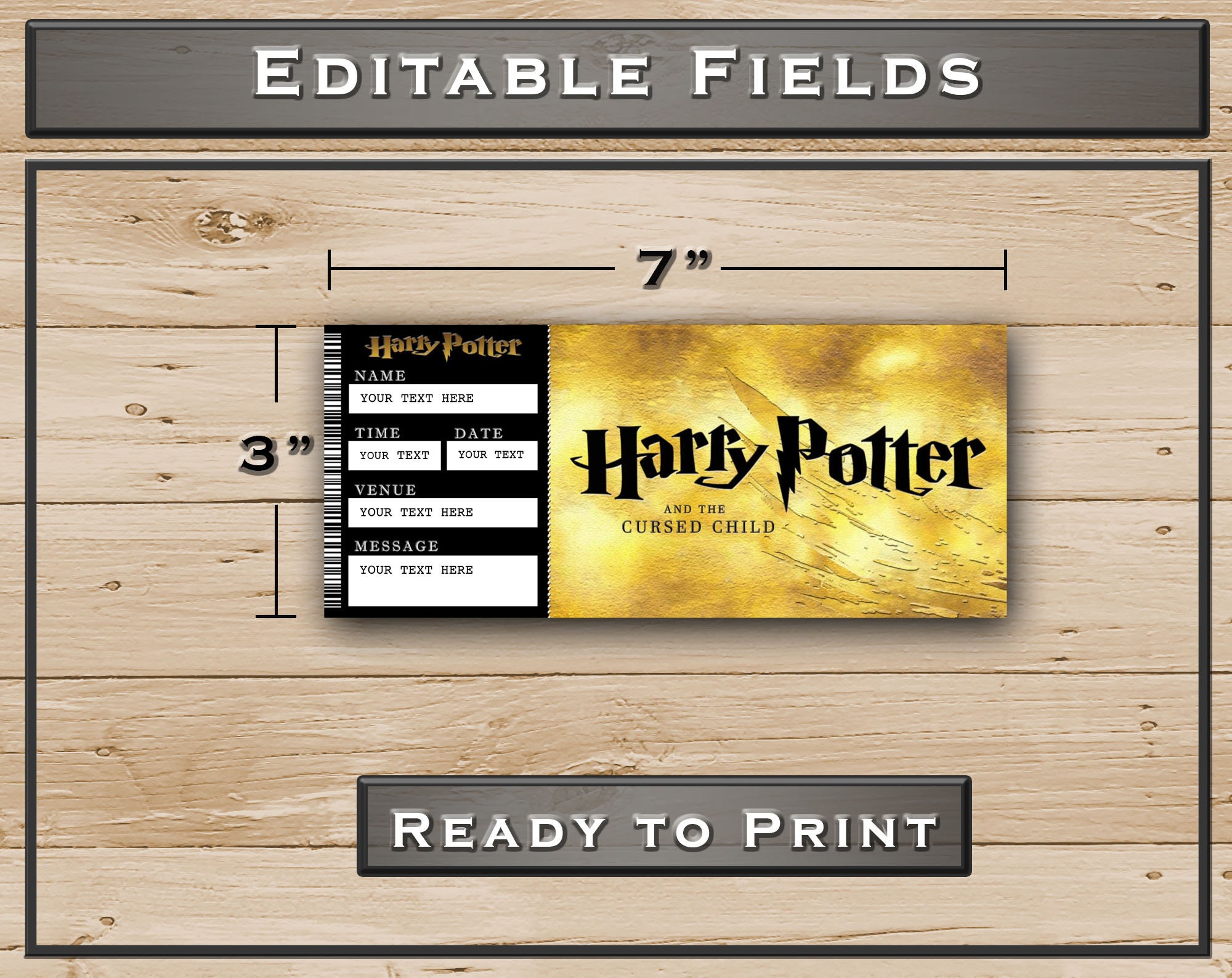 Printable CURSED CHILD Broadway, Event Tickets , Musical Theatre ...