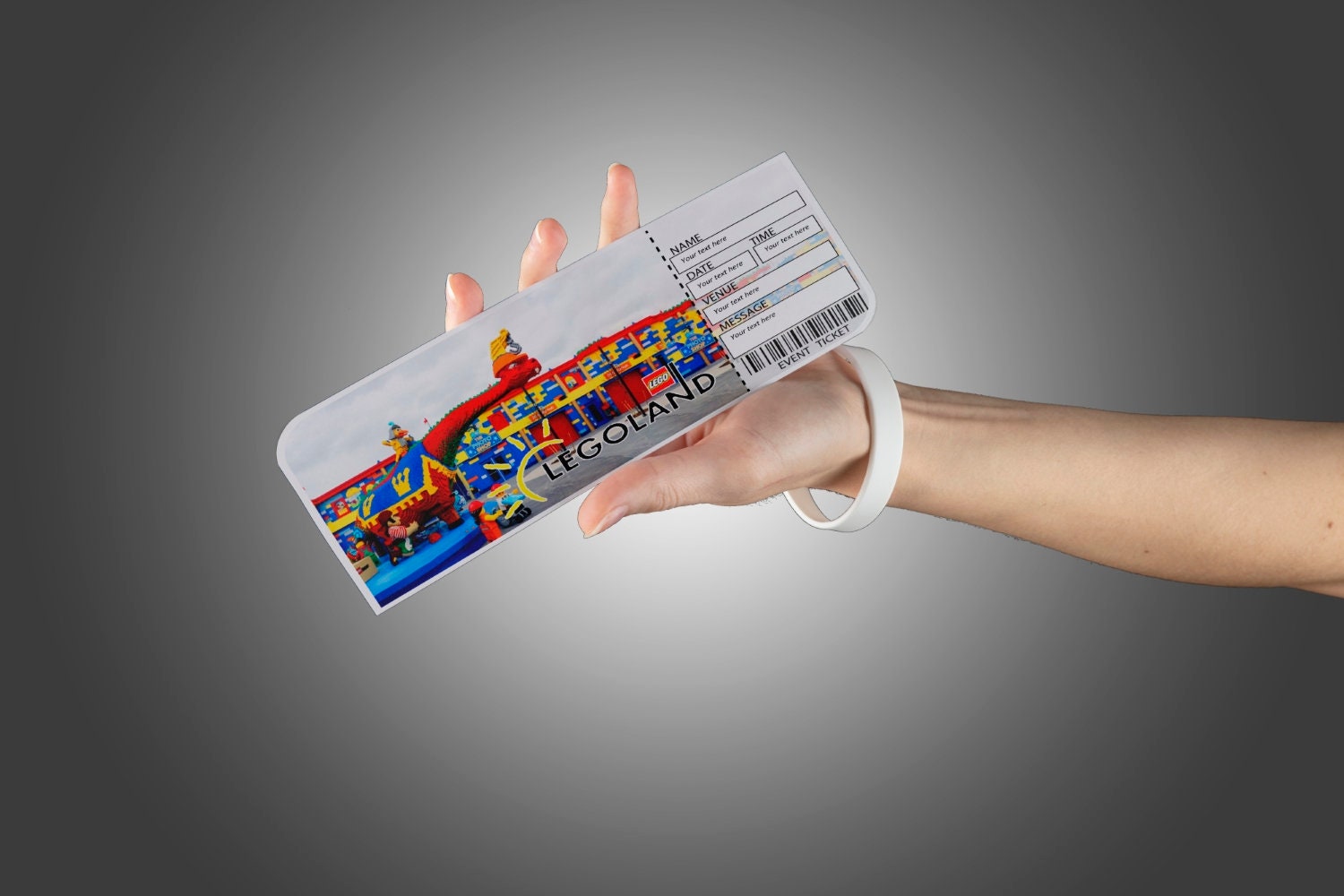 Legoland, Building Blocks Park Theme Editable Ticket, Park Theme Ticket ...