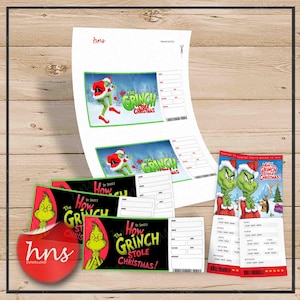 How the Grinch Stole Christmas Printable Surprise Event Ticket ...