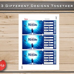 Matilda Broadway Surprise Ticket: Editable Keepsake (PDF & Word) - Etsy