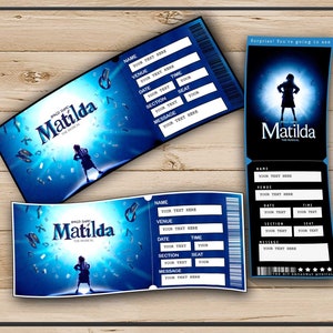 Matilda Printable Broadway Surprise Ticket. Editable Musical Theatre ...