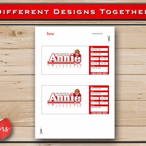 Annie Printable Broadway Surprise Ticket. Editable Musical Theatre Faux ...