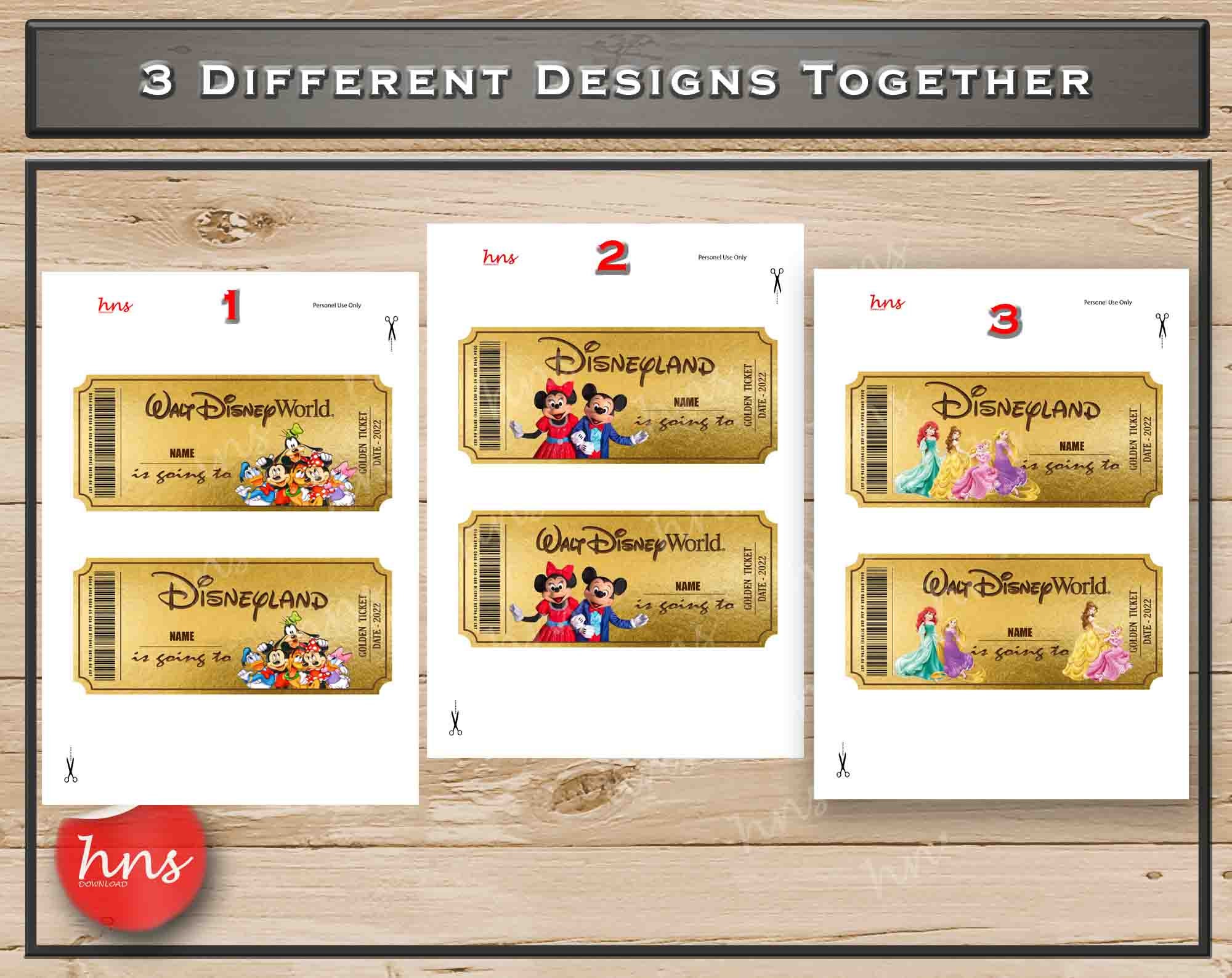 Disneyland Golden Ticket Printable: Surprise Event Souvenir (PDF ...
