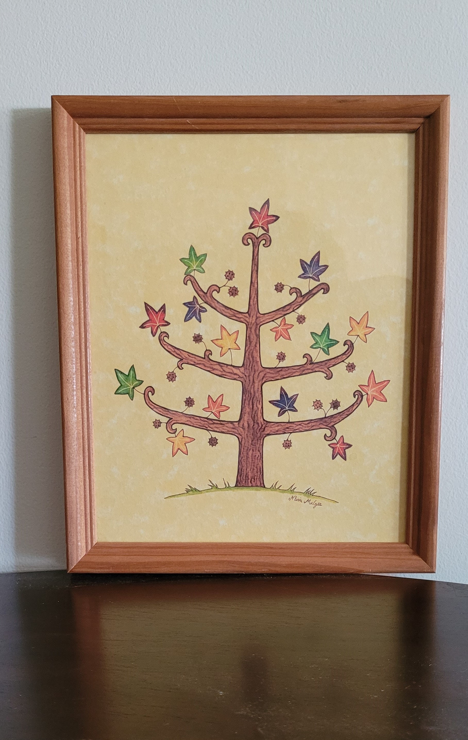 Sweetgum Tree of Yore on Parchment 8x10 Print - Etsy