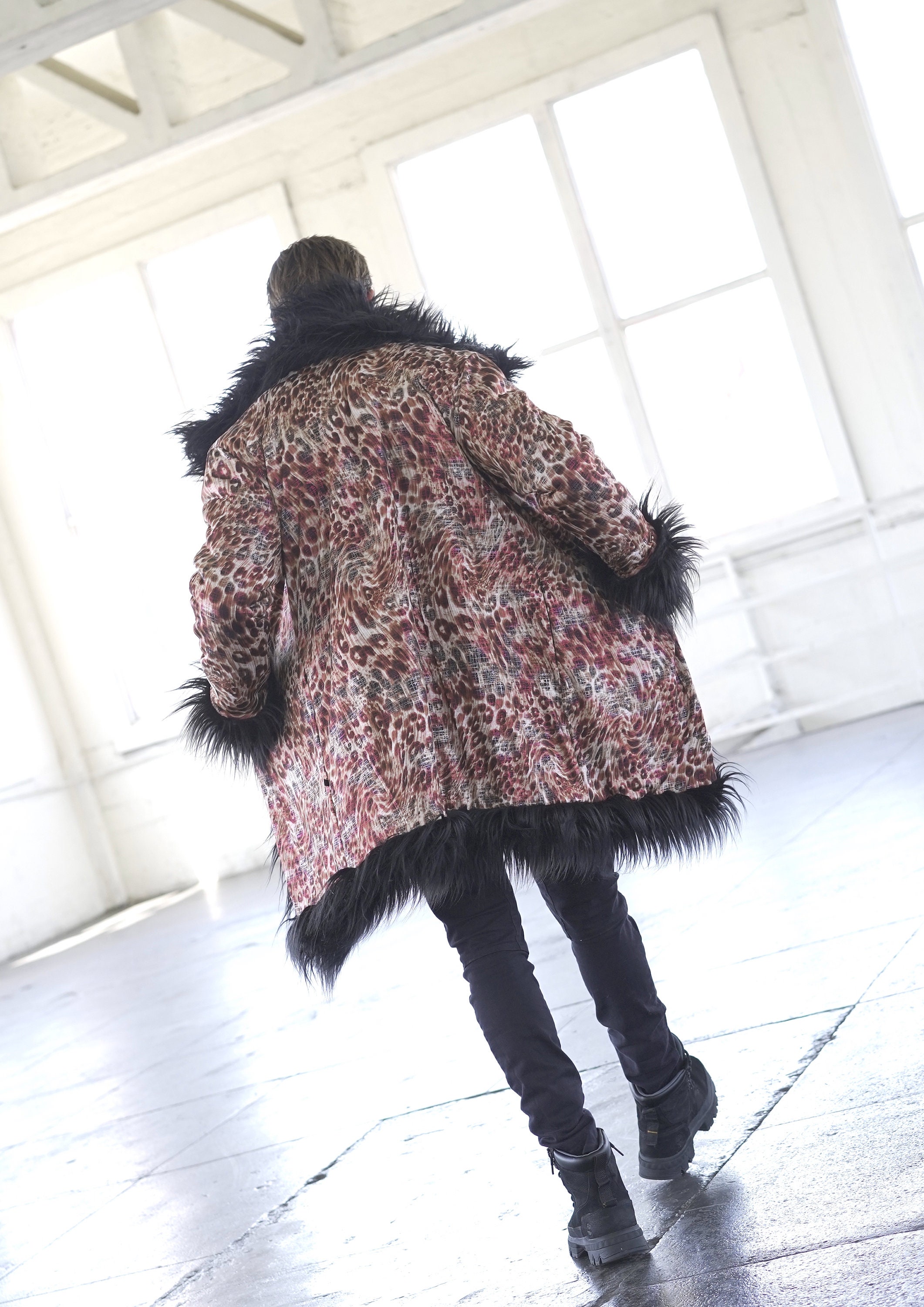 Reversible Animal Print Faux Fur Festival Coat With Hood - Etsy