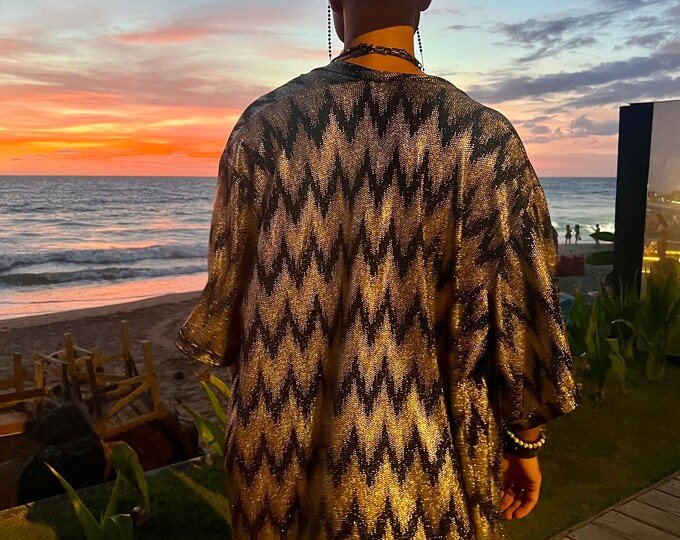 Gold Holographic Kimono Robe: Festival Rave Outfit, Burning Man ...